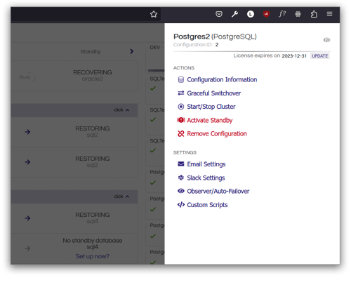 Disaster Recovery for PostgreSQL with StandbyMP